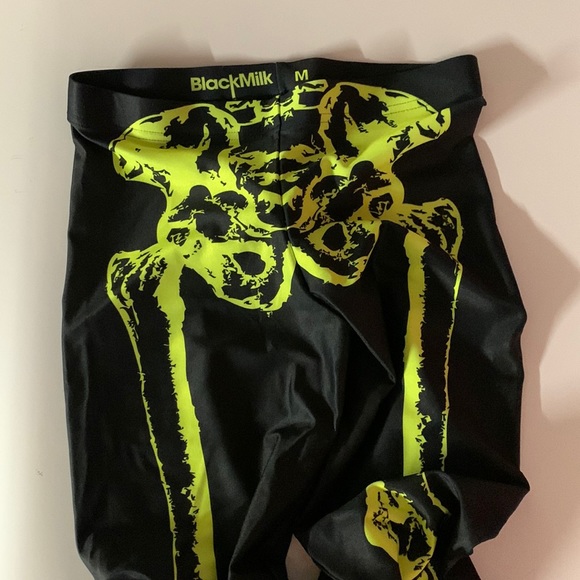 Blackmilk | Pants & Jumpsuits | Blackmilk Neon Yellow Bone Leggings M ...